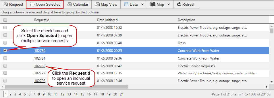 Open a Service Request