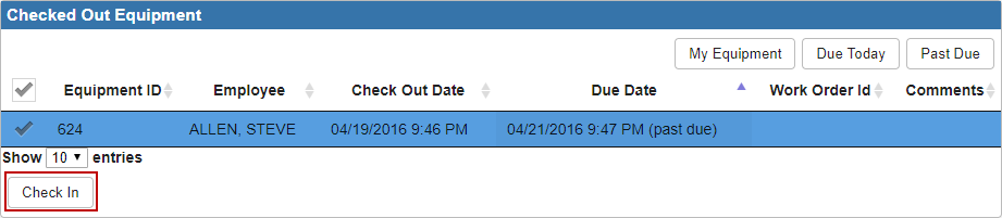 Check In Equipment