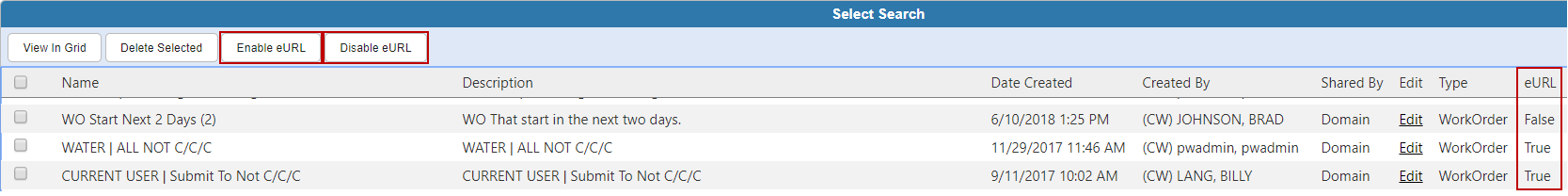 Enable eURL for Searches